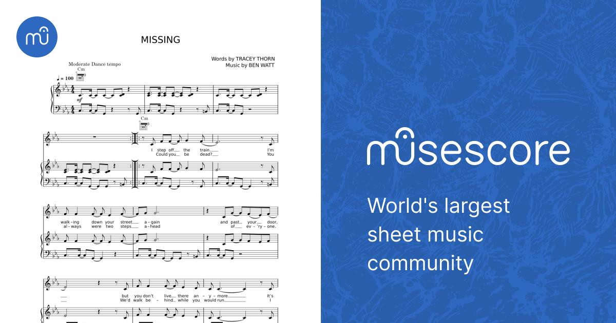 MISSING - TRACEY THORN Sheet music for Piano, Synthesizer (Mixed Duet) | Musescore.com