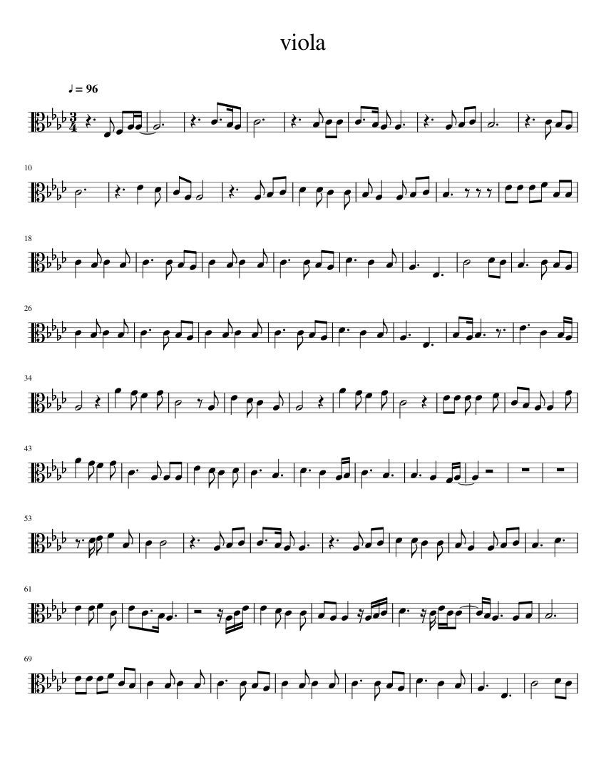 perfect viola Sheet Music for Viola (Solo) | MuseScore.com