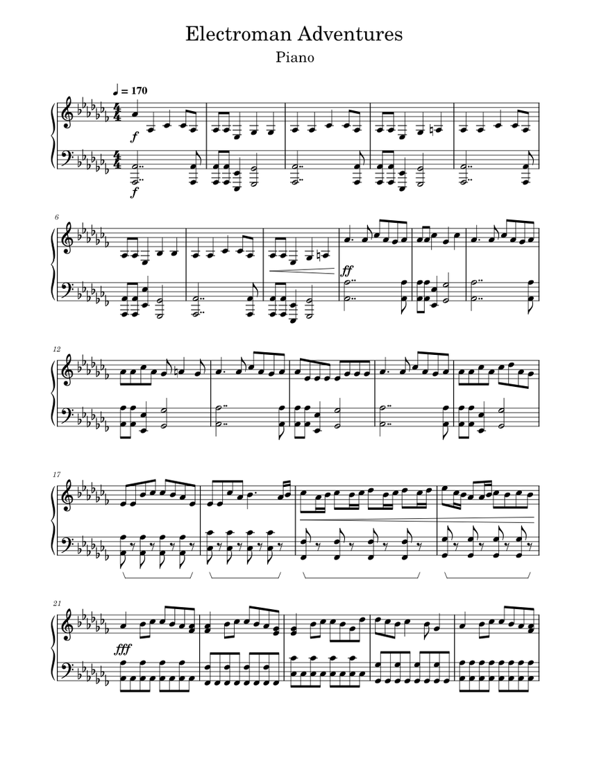 Electroman adventures – Waterflame Electroman Adventures Sheet music ...