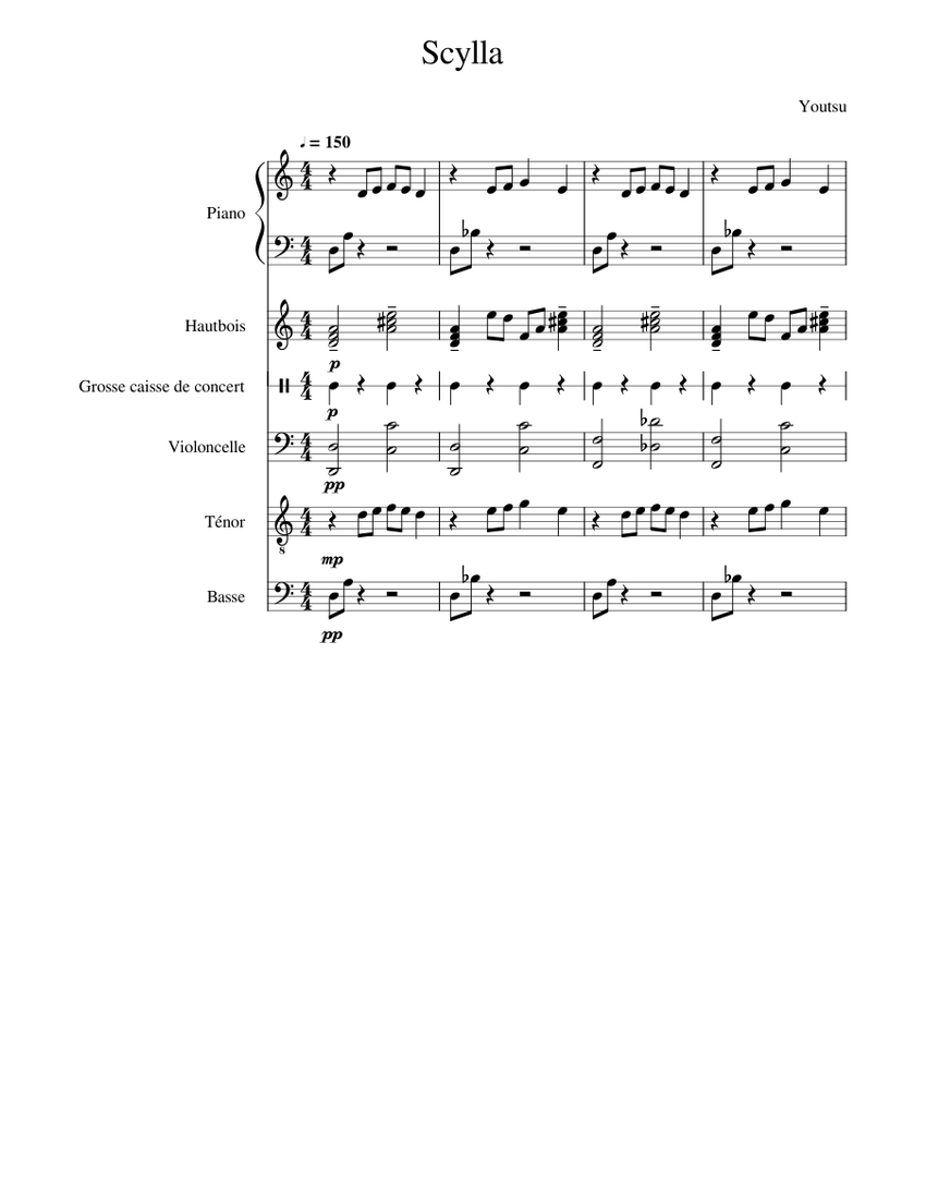 Scylla Sheet music for Piano, Tenor, Bass voice, Oboe & more ...