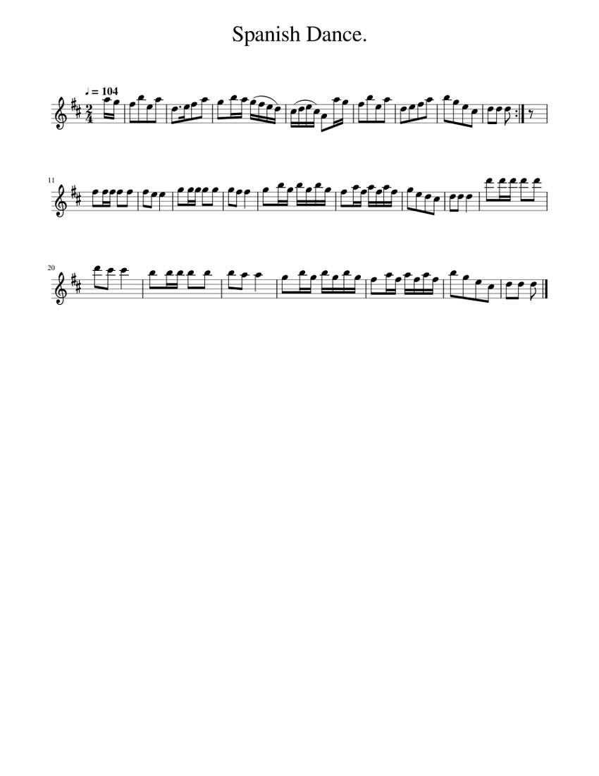 Spanish Dance. Sheet music for Piano (Solo) Easy | Musescore.com