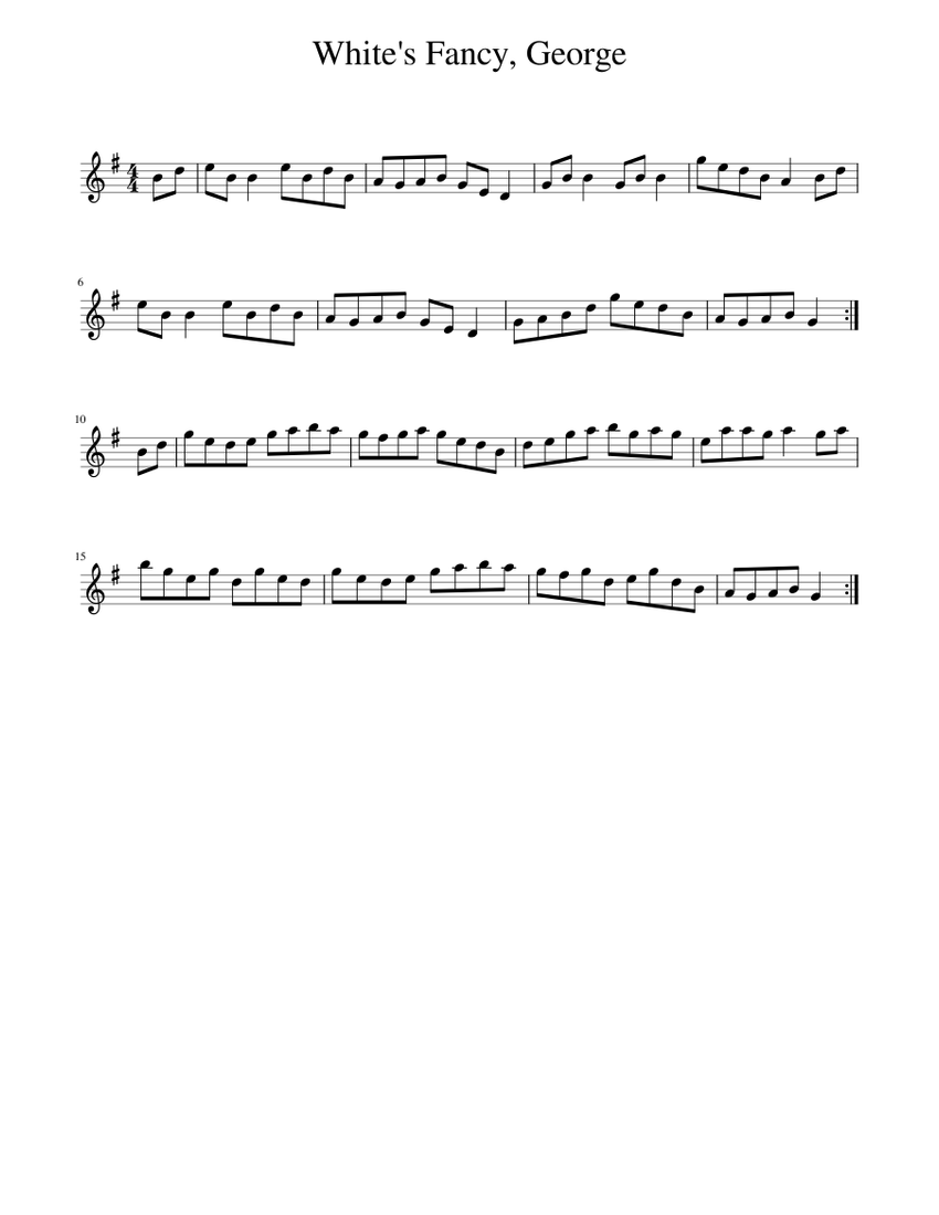 White's Fancy, George Sheet music for Piano (Solo) Easy | Musescore.com