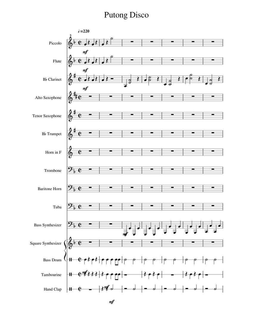 普通 Disco (Putong/Ordinary Disco) Sheet music for Trombone, Tuba ...