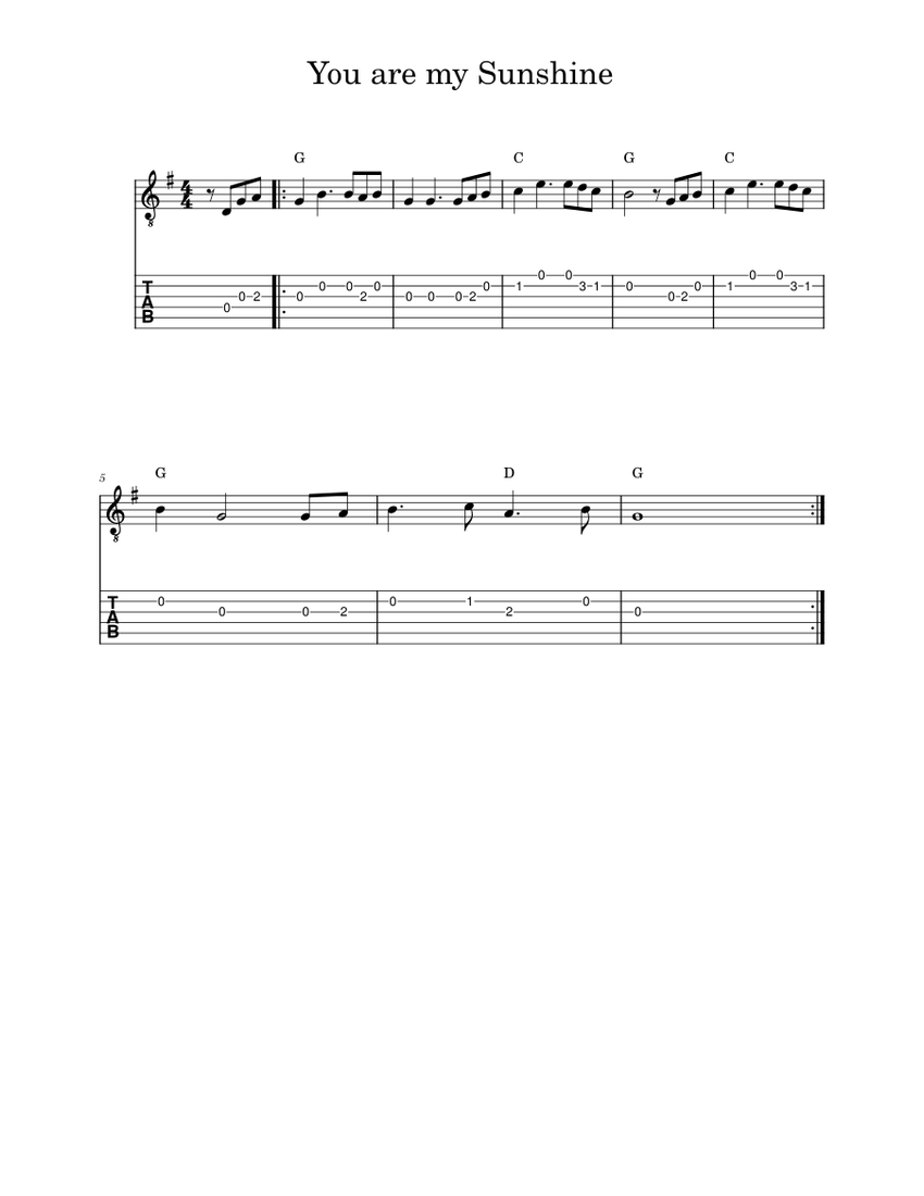 You are my sunshine – Misc Traditional You are my Sunshine Sheet music ...