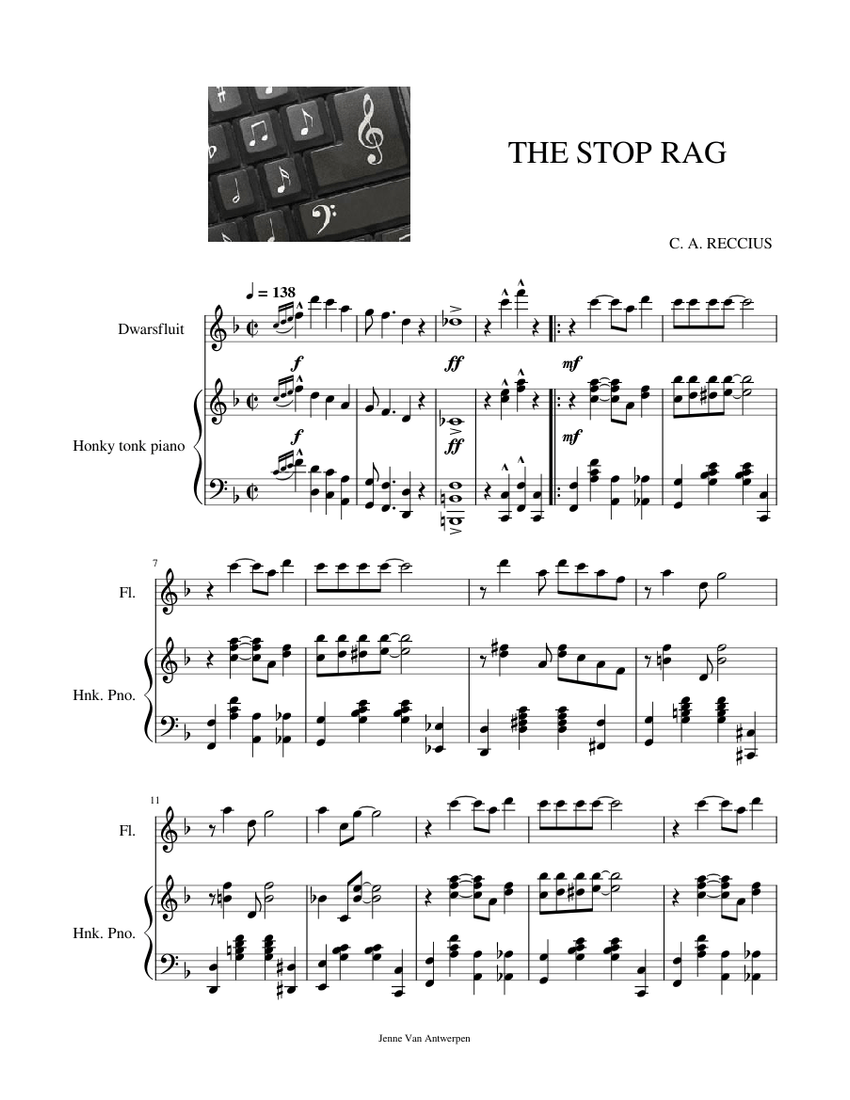 THE STOP RAG – C. A. RECCIUS - piano tutorial