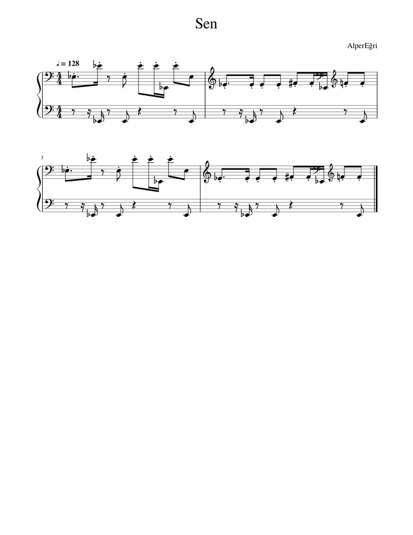 Sen Sheet music for Piano (Solo) | Musescore.com