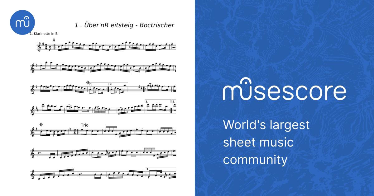 Übern Reitsteig - Boctrischer - Anton Gmachl Sheet Music for Clarinet in b-flat (Solo ...