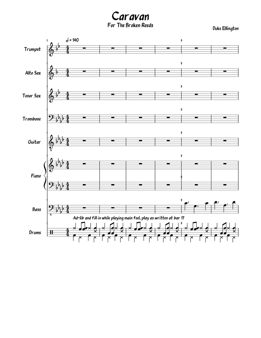 Caravan_from_the_movie_Whiplash_for_Small_Jazz_Combo (2) Sheet music ...