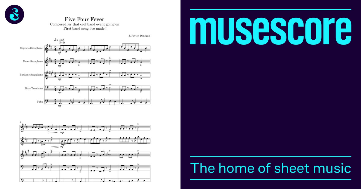 Five Four Fever – Peyton Donegan Sheet music for Trombone, Tuba ...