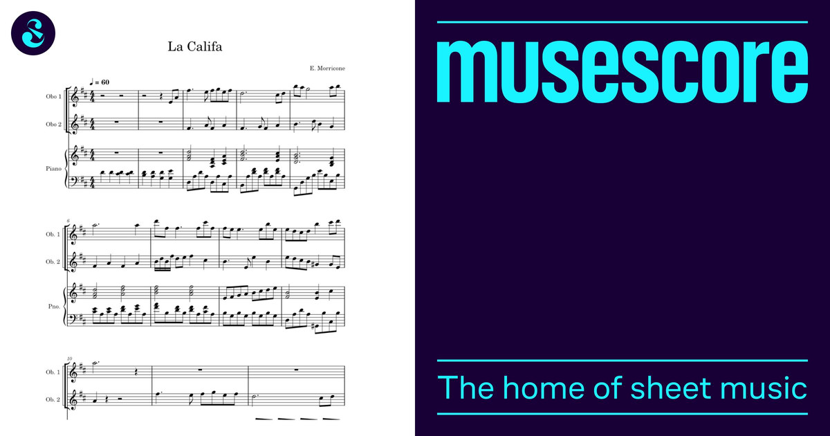 La Califfa – Ennio Morricone Sheet music for Piano, Oboe (Mixed Trio ...