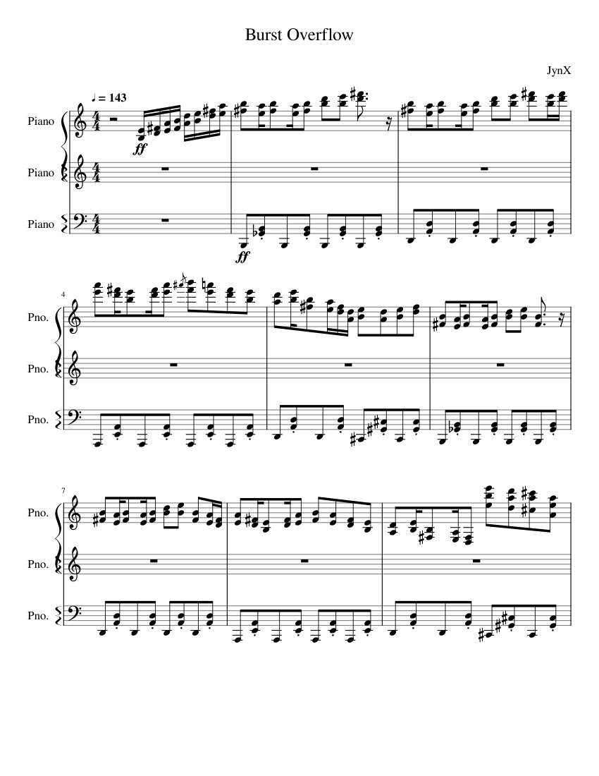 Burst Overflow Sheet music for Piano (Mixed Trio) | Musescore.com