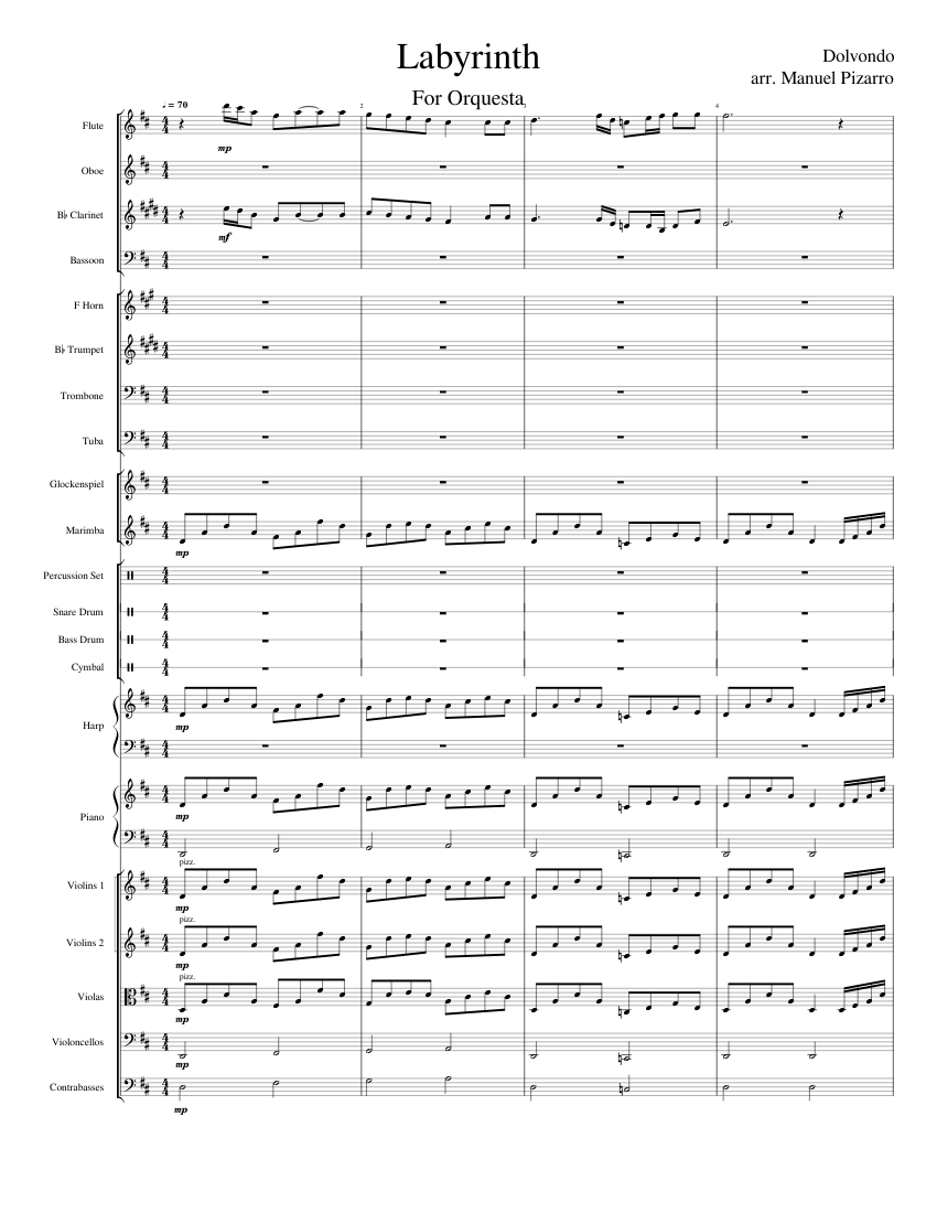 Labyrinth Sheet music for Piano, Trombone, Tuba, Flute & more ...