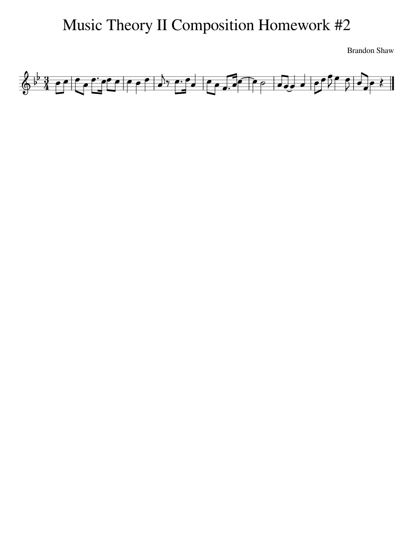 Music_Theory_II_Composition_Homework_#2_rev_1 Sheet music for Piano ...