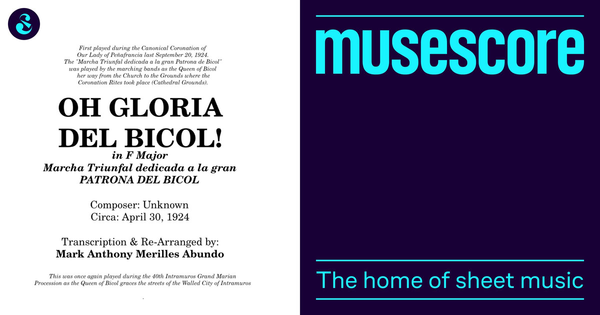 Oh Gloria del Bicol! - Triumphal March dedicated to the grand Patroness ...