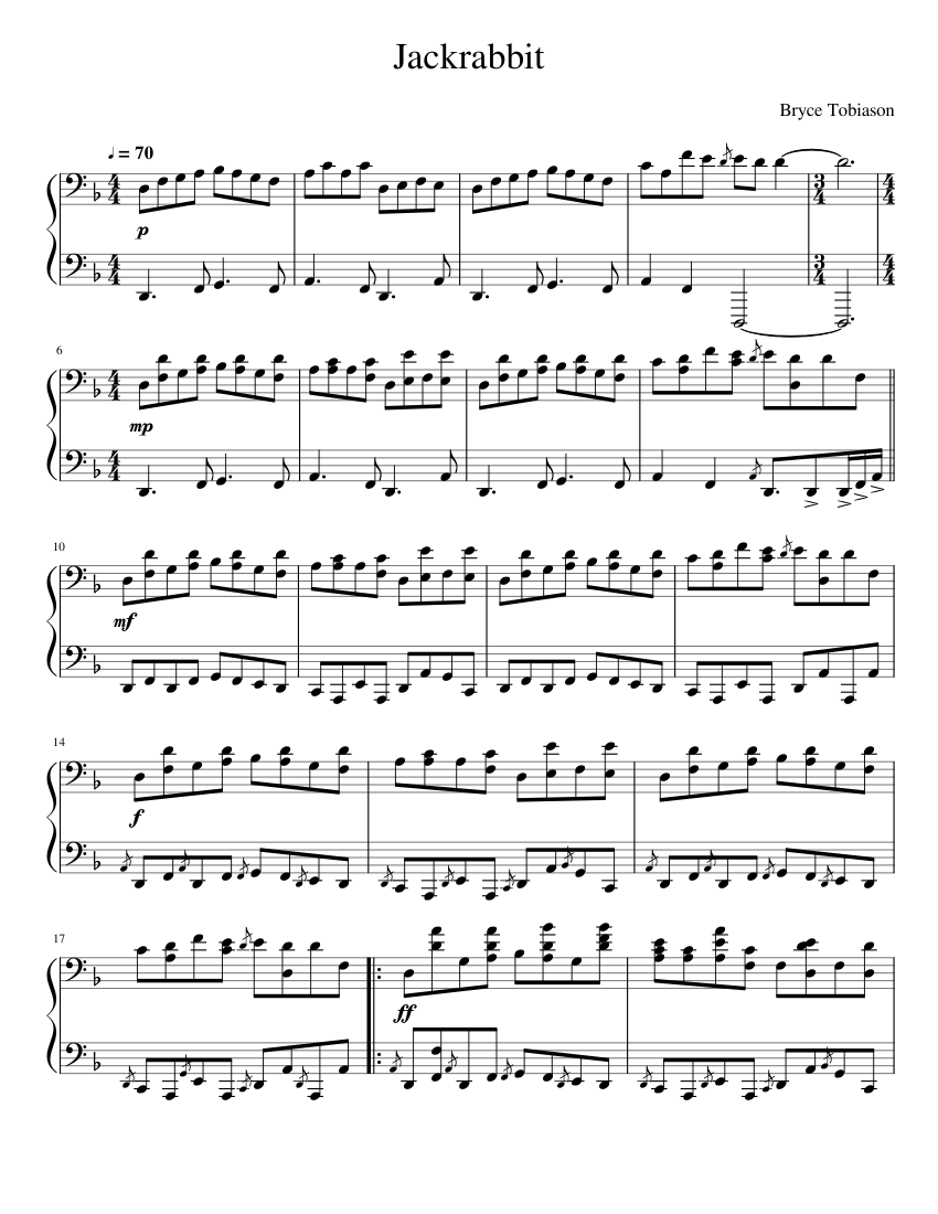 Jackrabbit Sheet music for Piano (Solo) | Musescore.com
