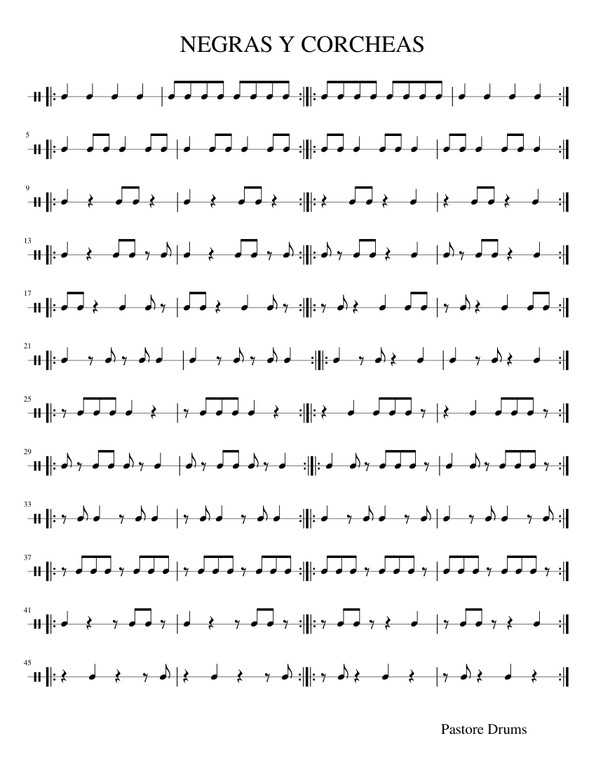 NEGRAS Y CORCHEAS Sheet music for Hand clap (Solo) | Musescore.com