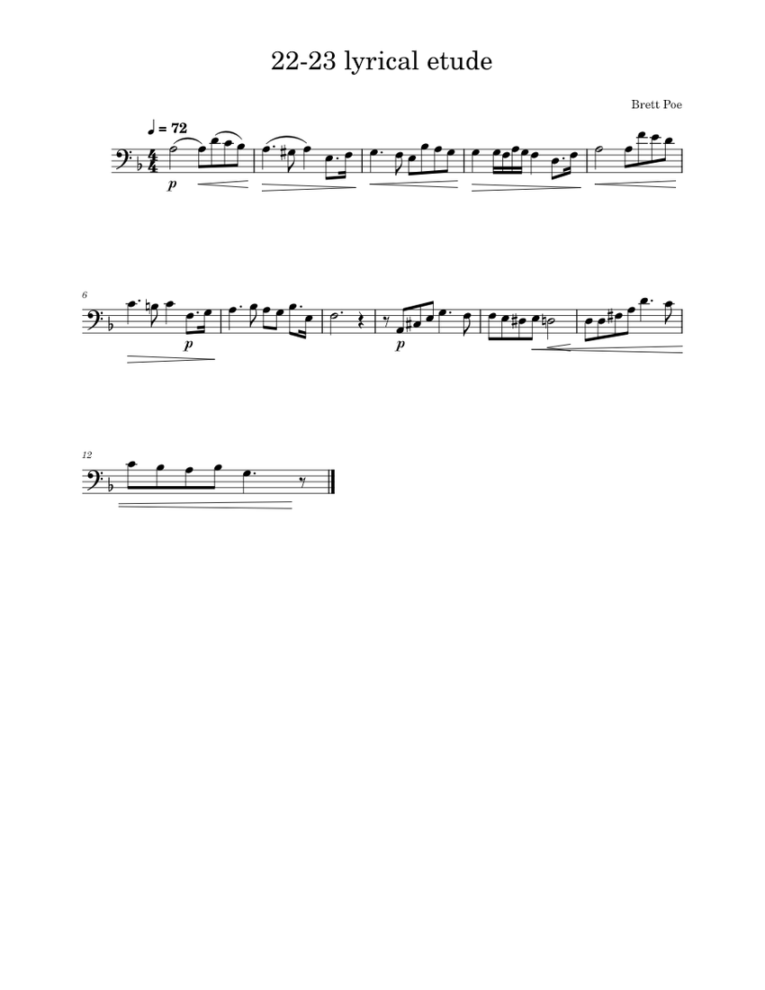 22-23 lyrical etude Sheet music for Piano (Solo) Easy | Musescore.com