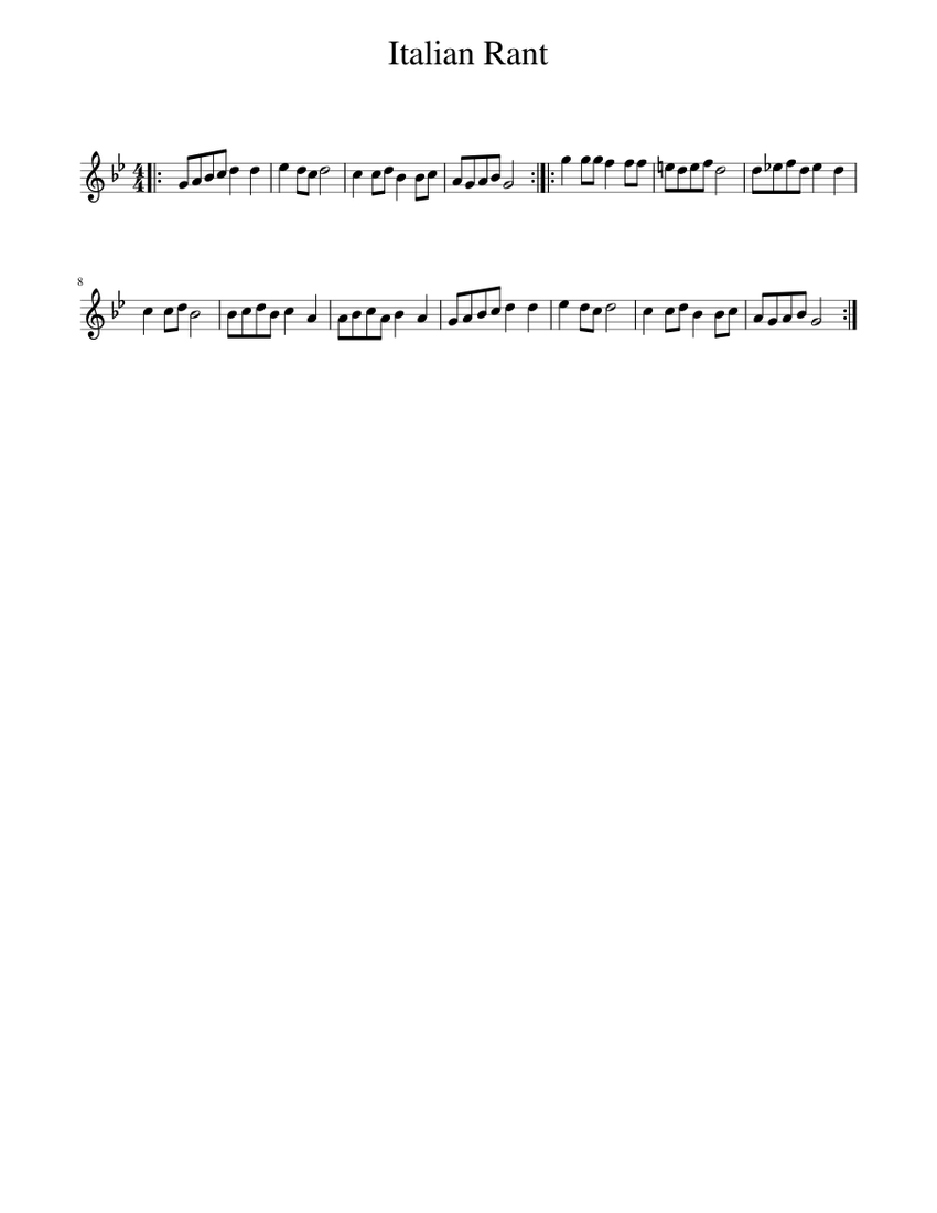 Italian Rant Sheet music for Piano (Solo) Easy | Musescore.com