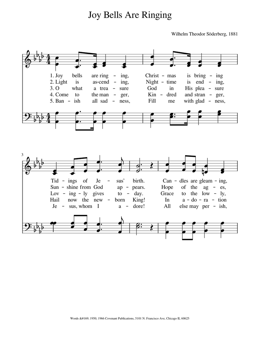 Joy bells are ringing - W. Th. Söderberg Sheet music for Piano (Piano ...
