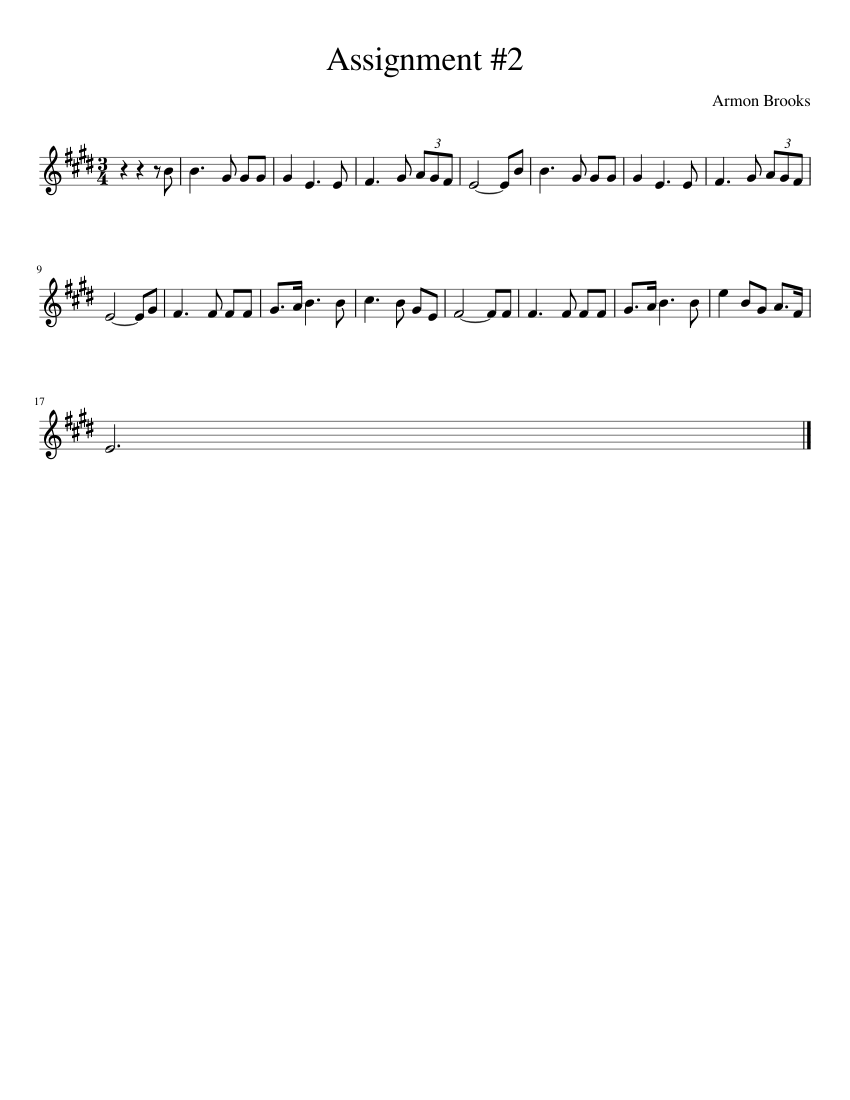 Assignment #2 Sheet Music for Piano (Solo) Easy | MuseScore.com