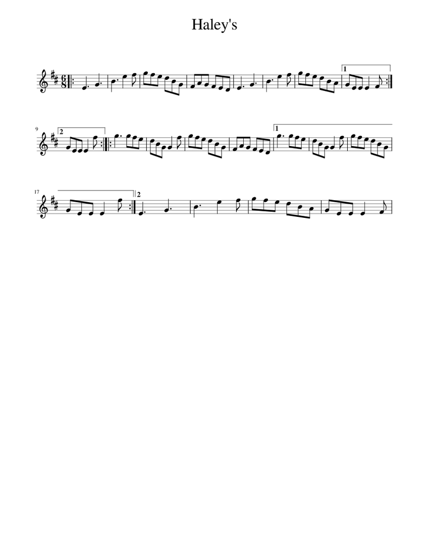 Haley's Sheet music for Piano (Solo) Easy | Musescore.com