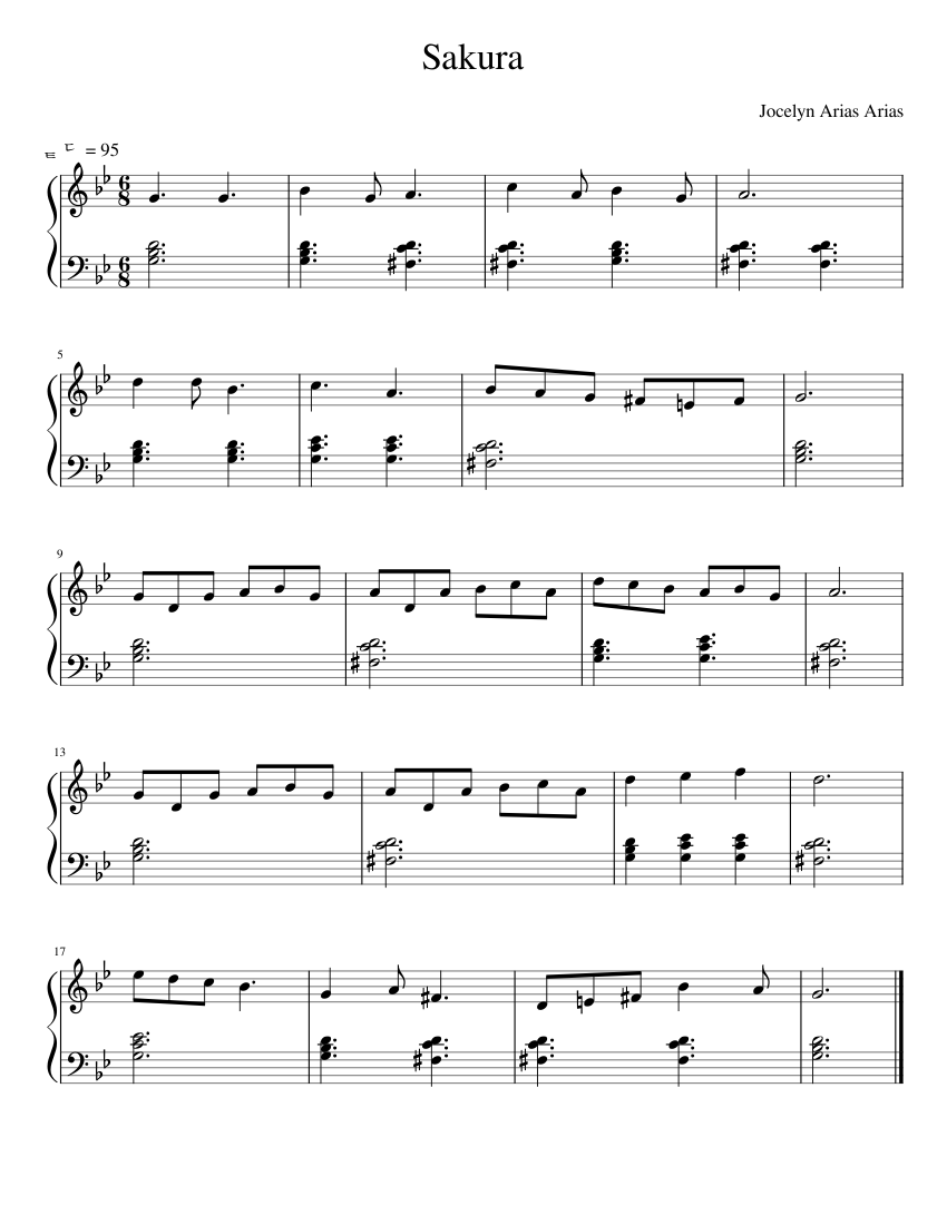Sakura Sheet music for Piano (Solo) | Musescore.com