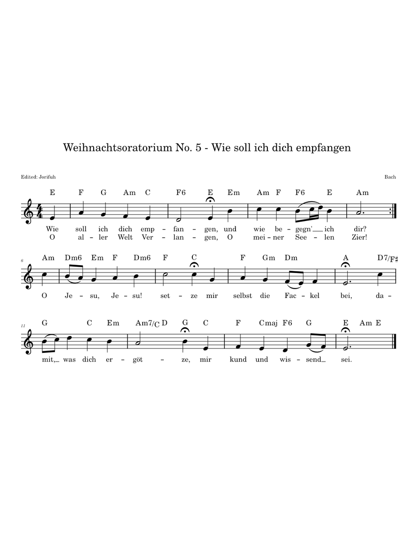 Wie Soll ich dich Empfangen? – Johann Sebastian Bach ...