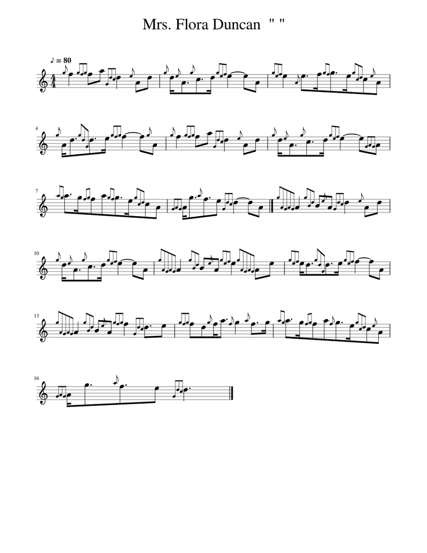 Mrs. Flora Duncan " " Sheet music for Piano (Solo) Easy | Musescore.com