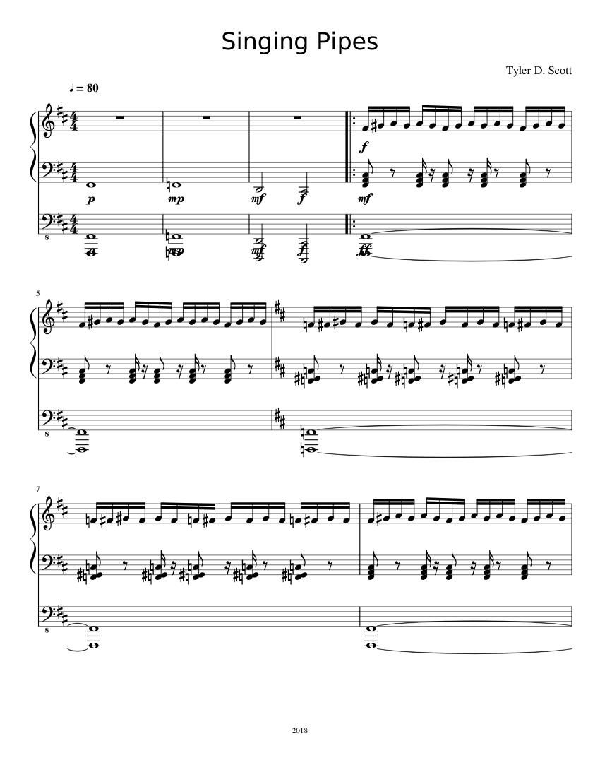 Singing Pipes - piano tutorial