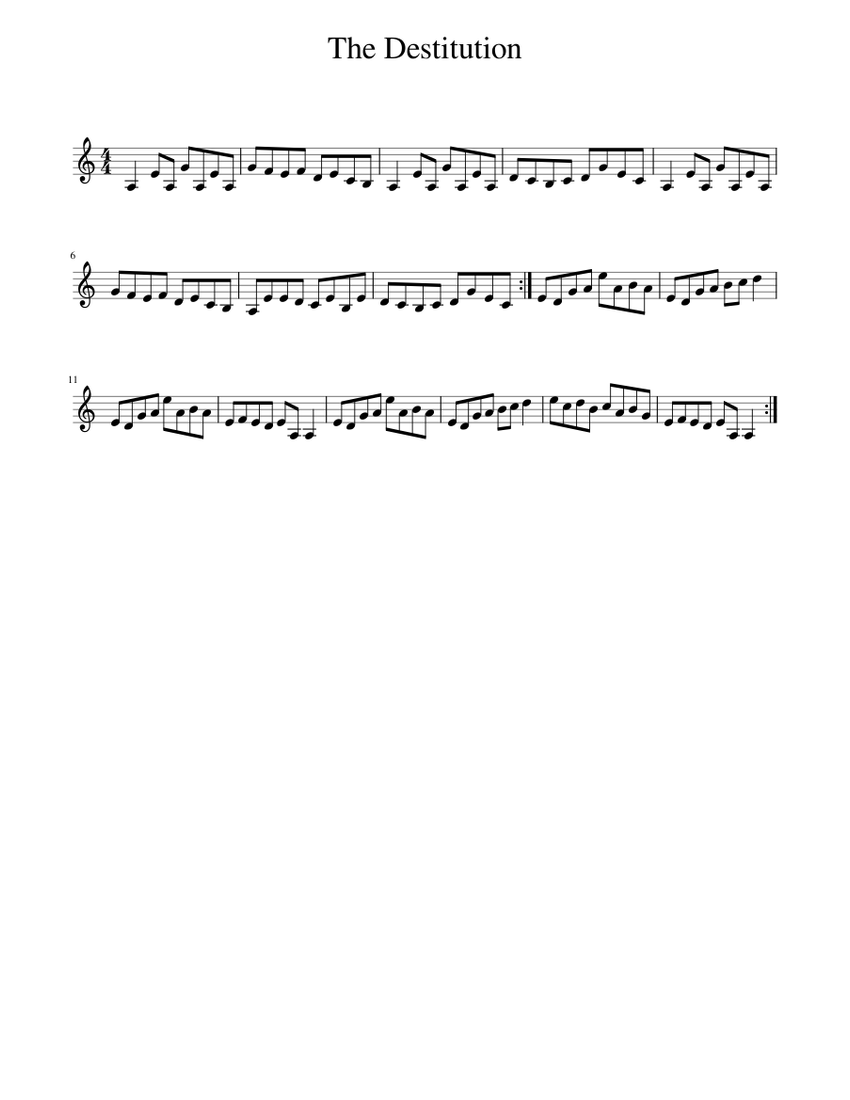 The Destitution Sheet music for Piano (Solo) Easy | Musescore.com