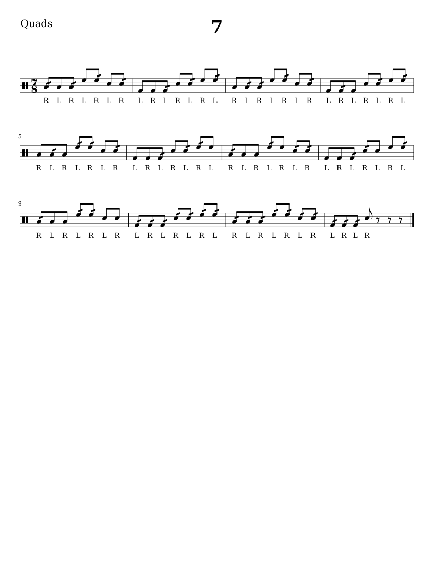 7 Sheet music for Tenor drum (Solo) | Musescore.com