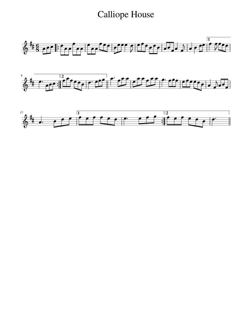 Calliope House Sheet music for Piano (Solo) | Musescore.com