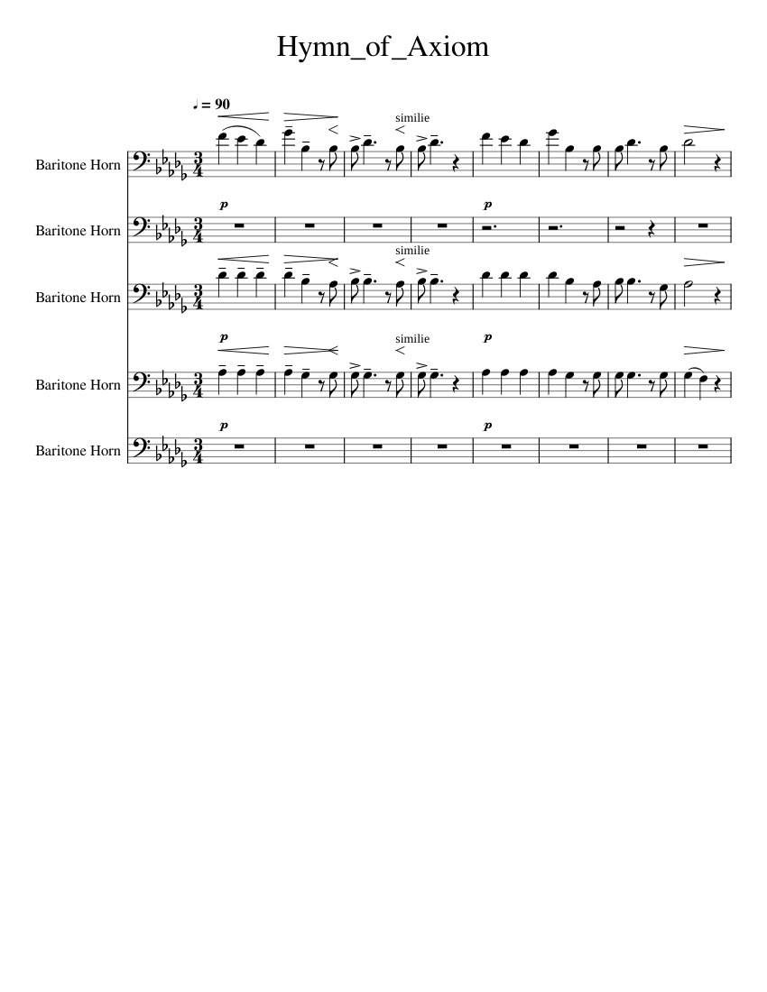 Hymn_of_Axiom_Bari Sheet Music for Baritone horn (Mixed Quintet ...