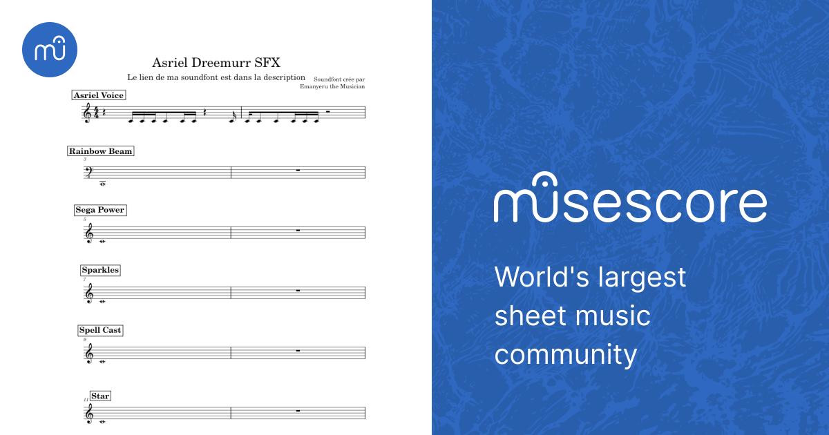 Asriel Dreemurr SFX Soundfont Sheet Music for Piano (Mixed Ensemble ...