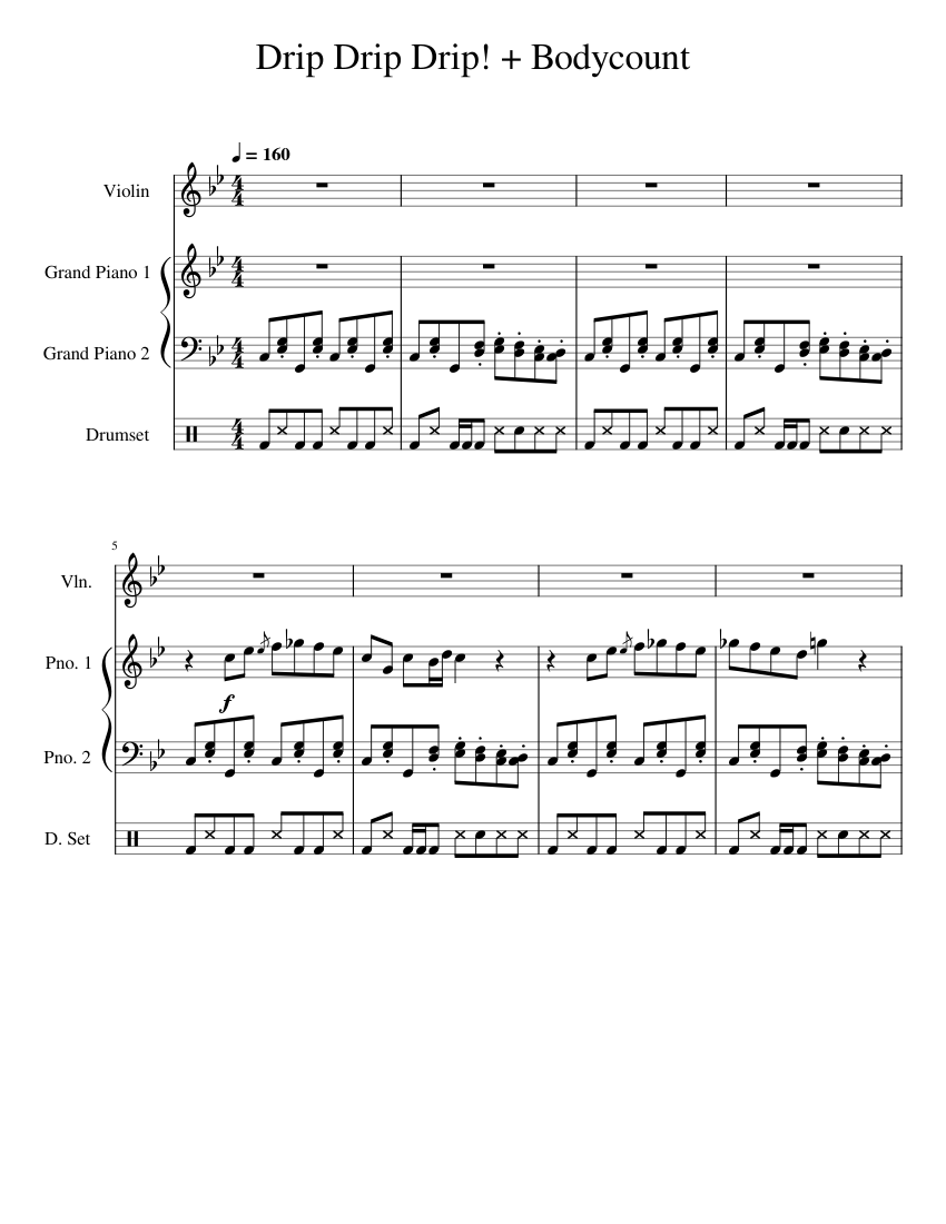 Drip Drip Drip! + Bodycount - Driptale - piano tutorial