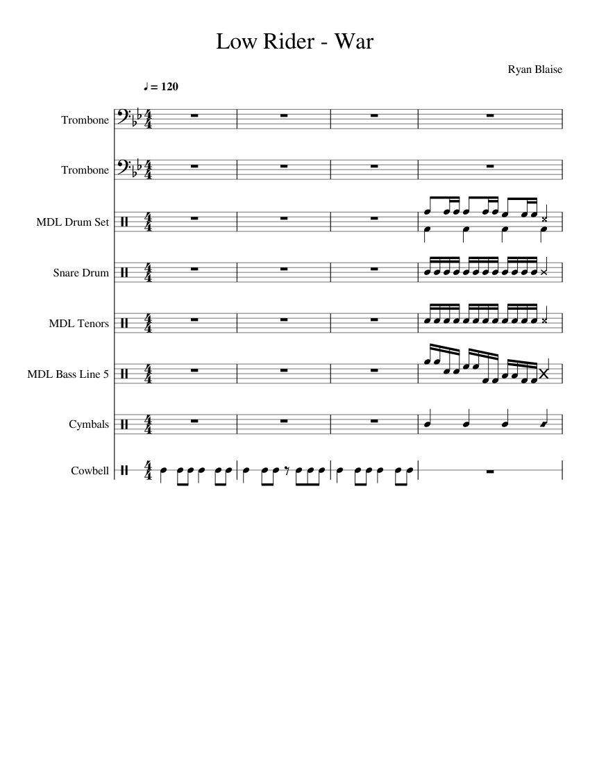 Low Rider - War - piano tutorial