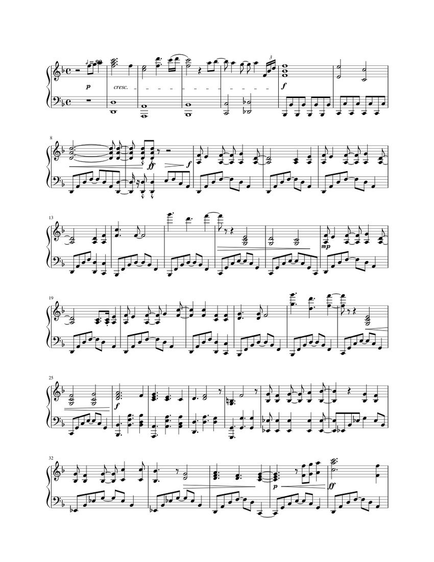 Crossing Field Sheet Music for Piano (Solo) | MuseScore.com