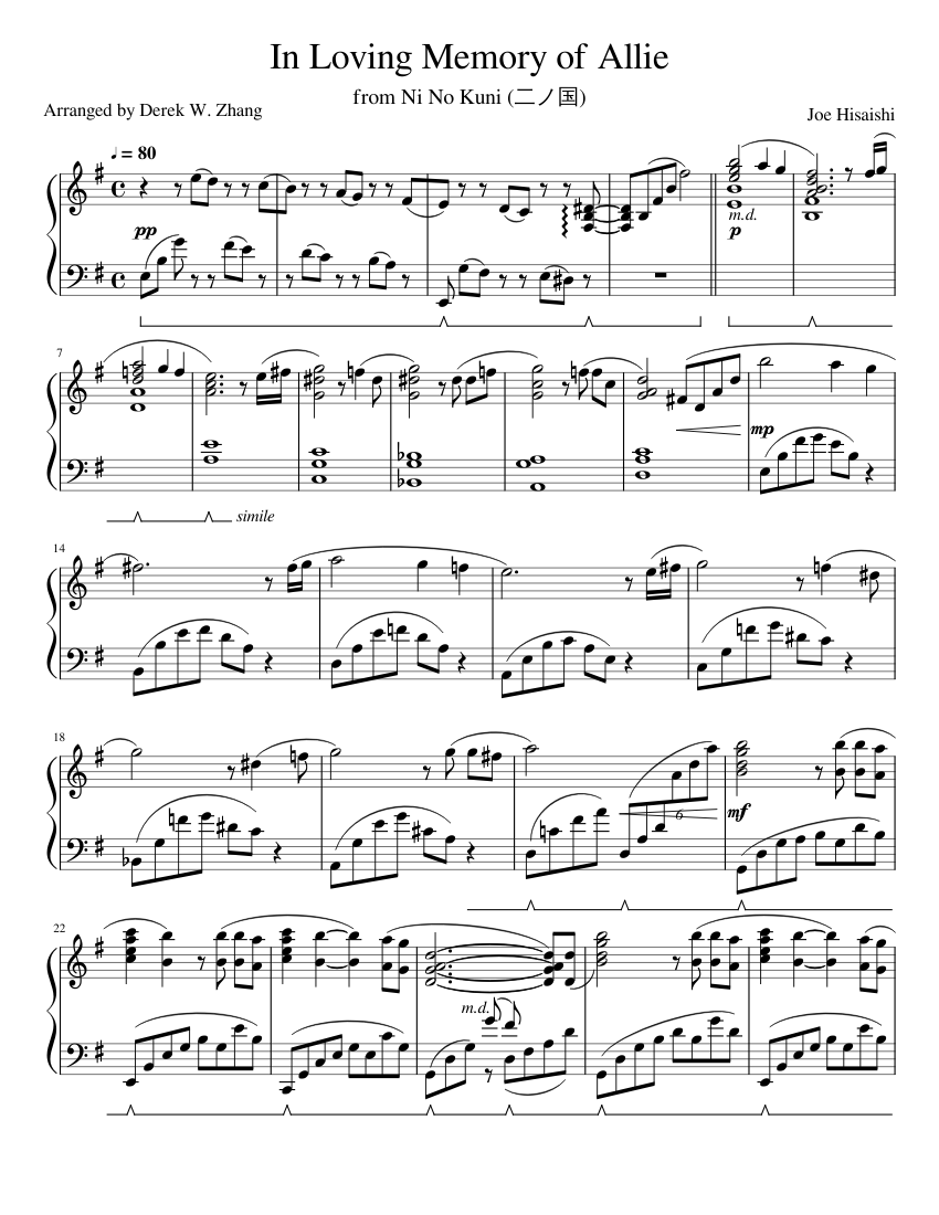 in loving memory notes