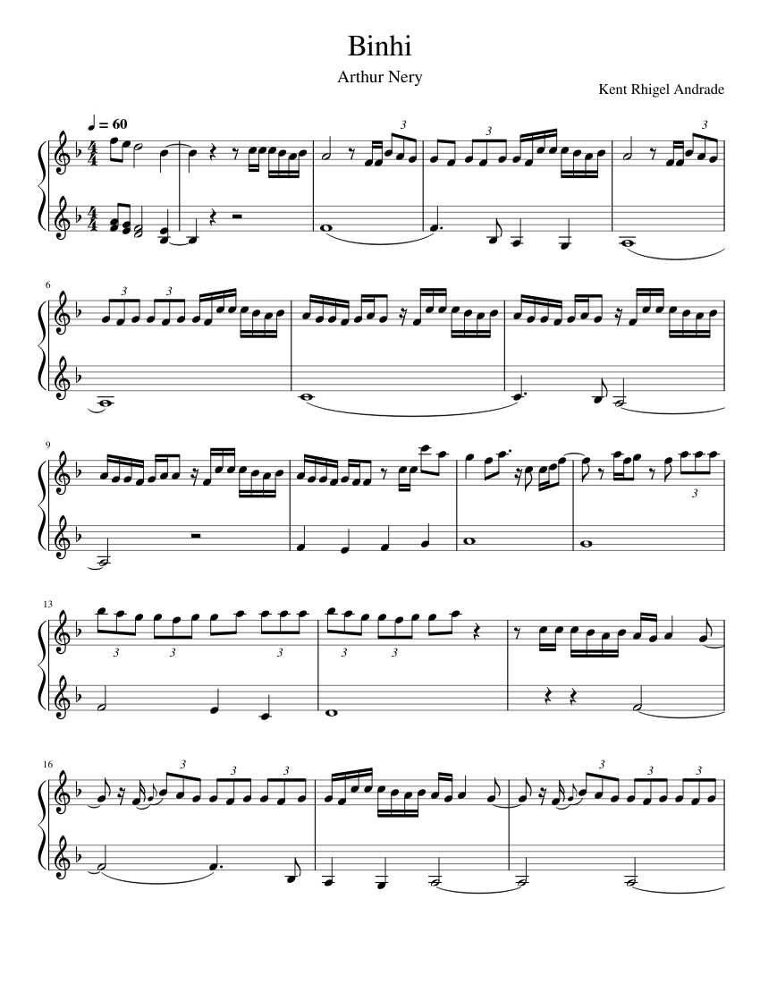 Binhi by Arthur Nery Sheet Music for Piano (Solo) Easy | MuseScore.com