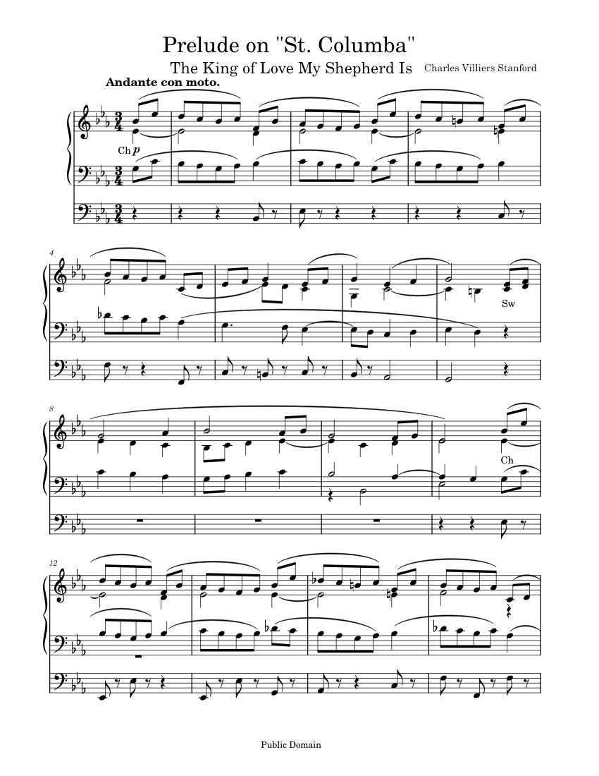 Prelude VI, Op. 101 No. 6 (Prelude on St. Columba) – Charles Villiers ...