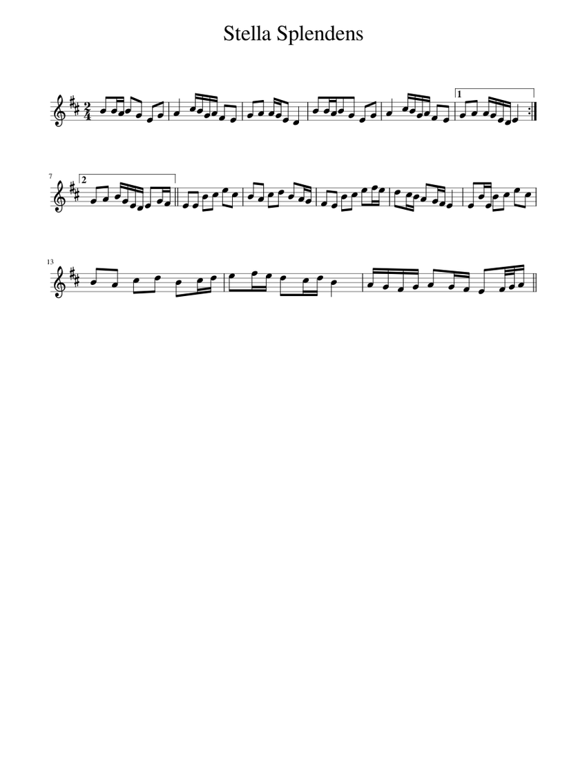 Stella Splendens Sheet Music for Piano (Solo) Easy | MuseScore.com