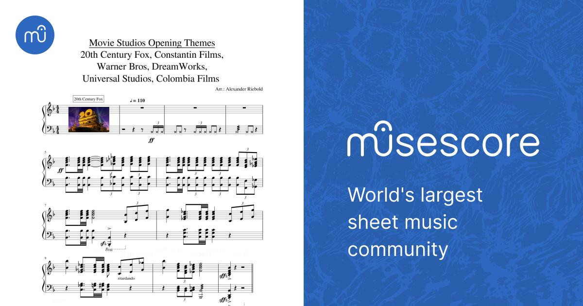 Movie Studio Themes/Logos Sheet Music for Piano (Solo) | MuseScore.com