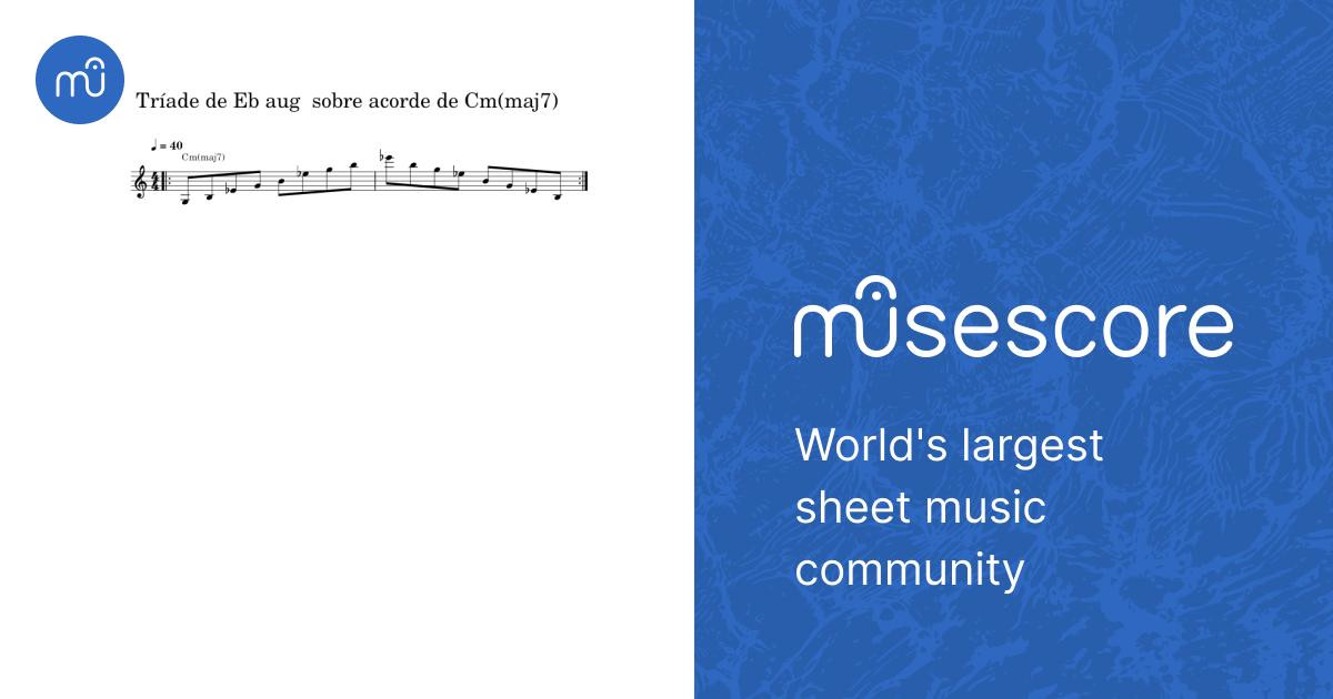 Tríade de Eb aug sobre acorde de Cm maj7 Sheet music for Piano (Solo ...