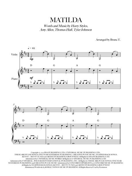 harry styles musescore