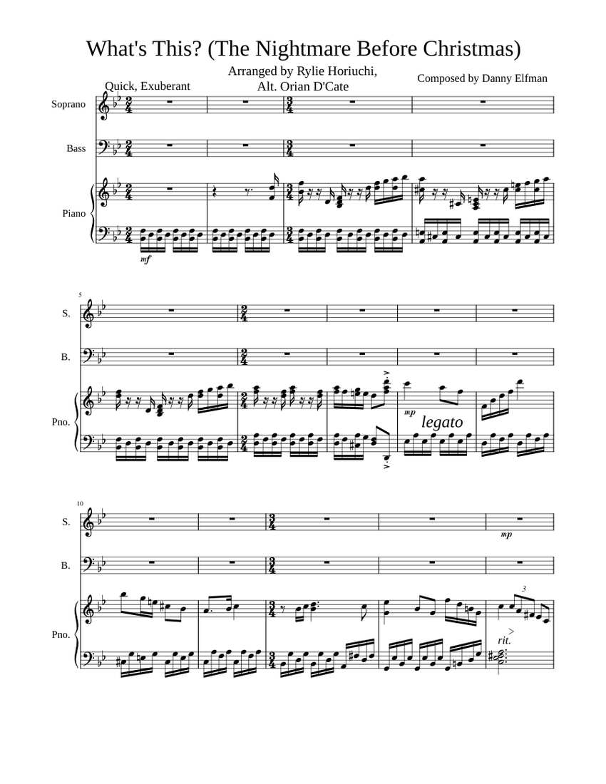 What's This – Danny Elfman , from The Nightmare Before Christmas (SAB ...