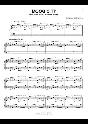 Moog City (Minecraft) Sheet Music for Piano (Solo) Easy | MuseScore.com