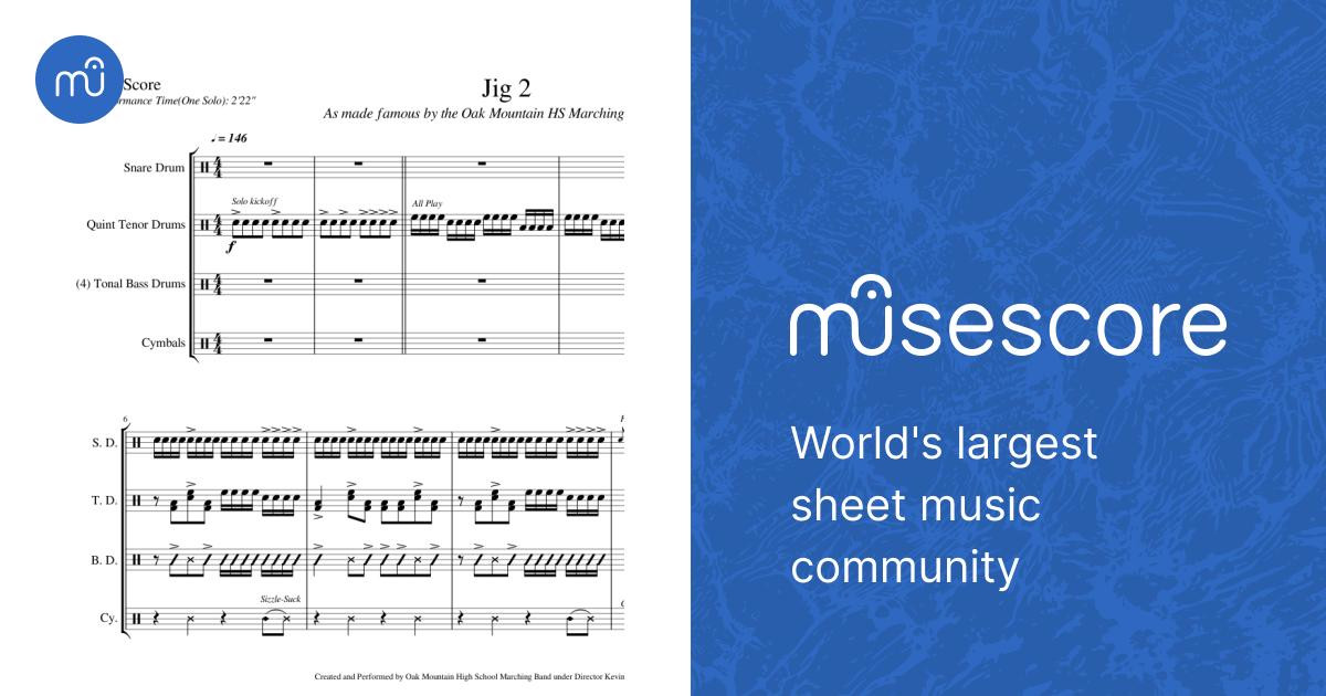 Jig 2 Trans/Arr: Gabe Beebe Sheet Music for Snare drum, Crash, Tenor ...