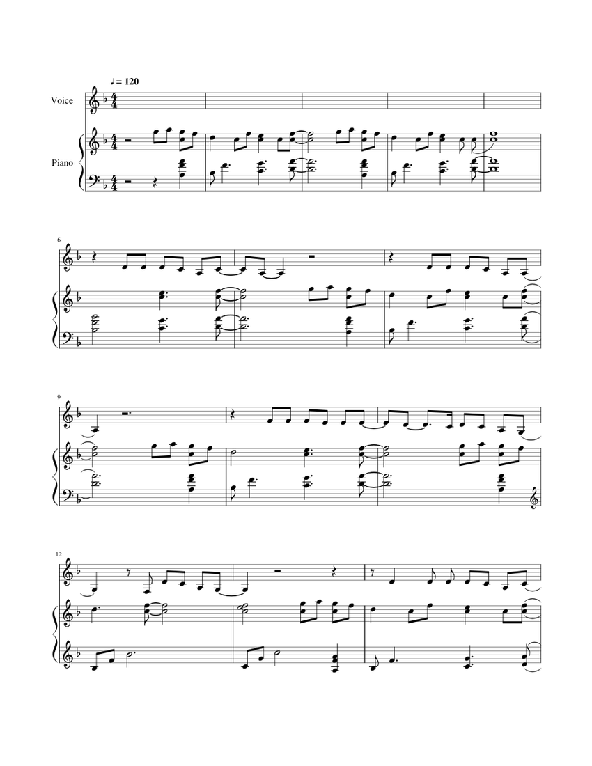 Like him Sheet Music for Piano, Voice (other) (Solo) | MuseScore.com