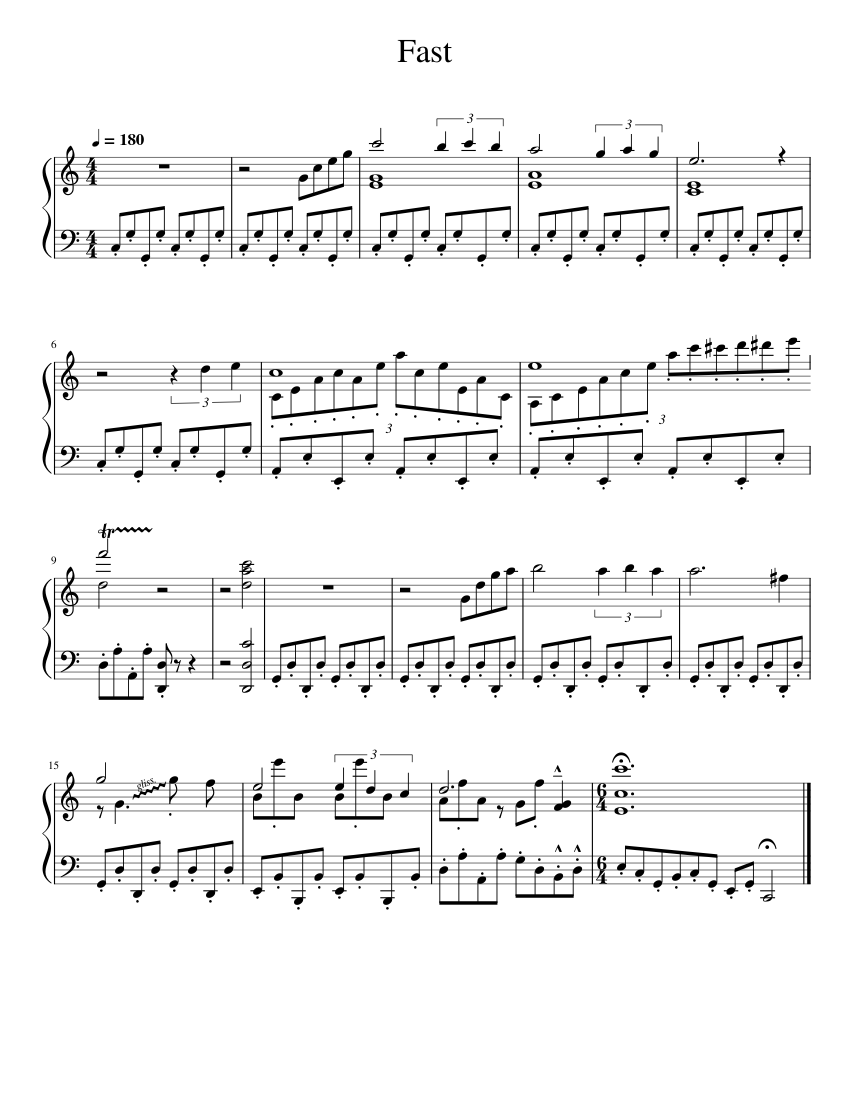 Fast Sheet music for Piano (Solo) | Musescore.com