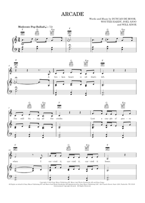 Arcade by Duncan Laurence Sheet Music for Piano, Violin (Piano-Voice ...